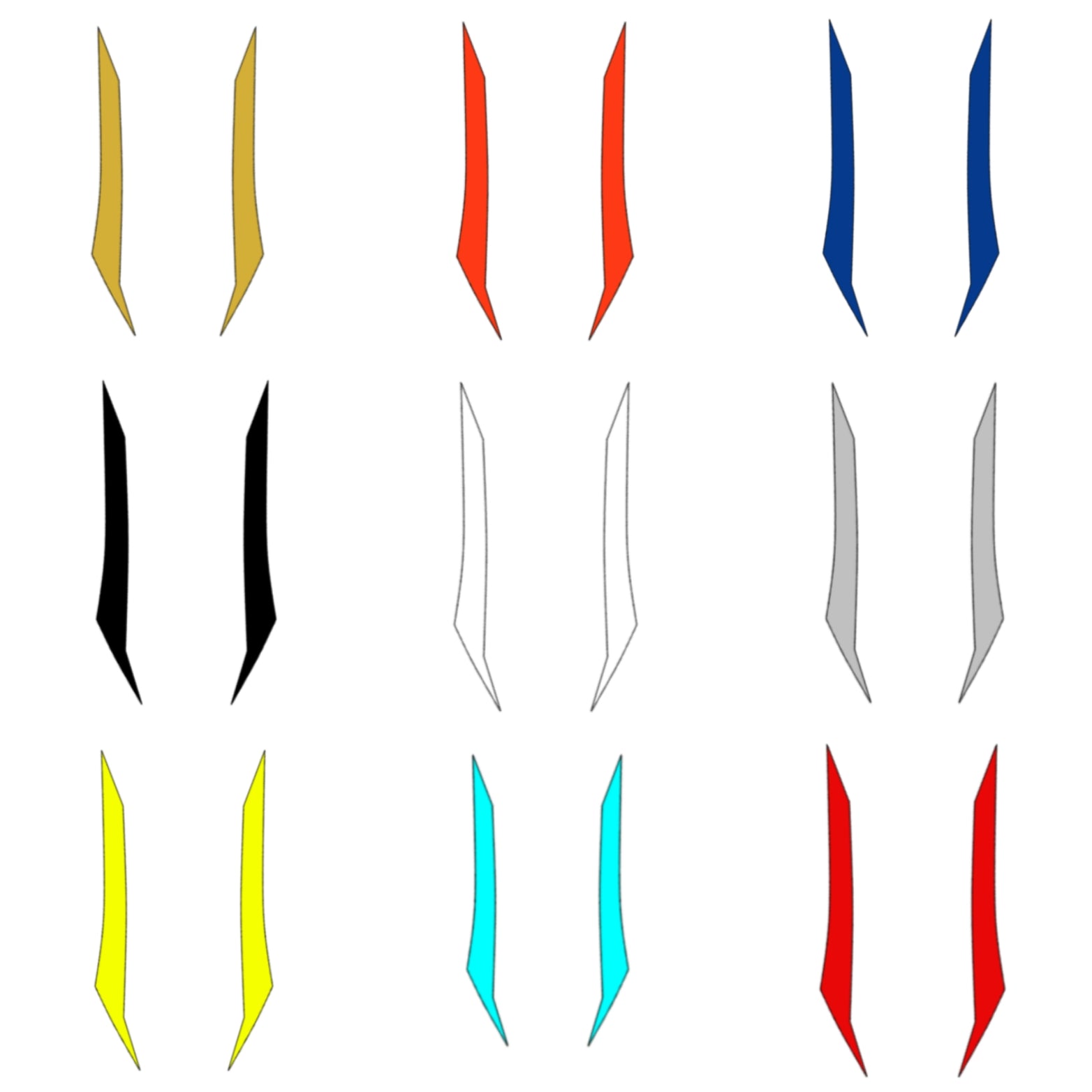 Yamaha MT10 Front Mudguard Decals (Fits Gen 1 & Gen 2) – Century Carbon